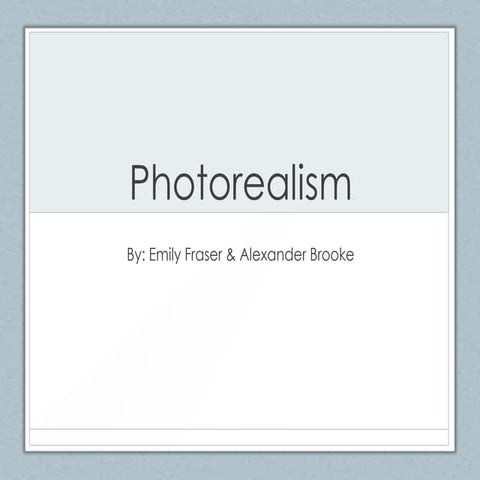 Photorealism davies | PPT