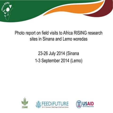 Photo report on field visits to Africa RISING research sites in Sinana ...