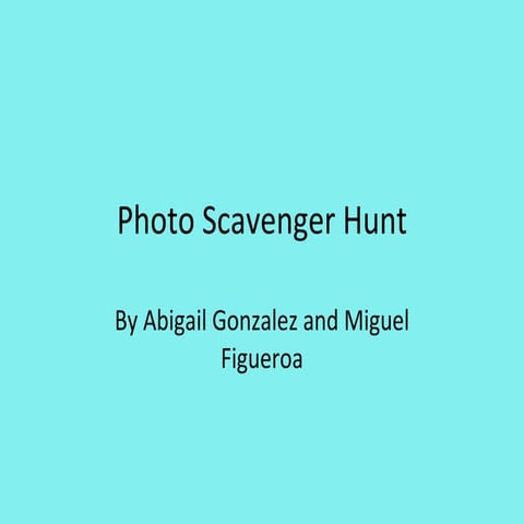 Photo scavenger hunt | PPTX