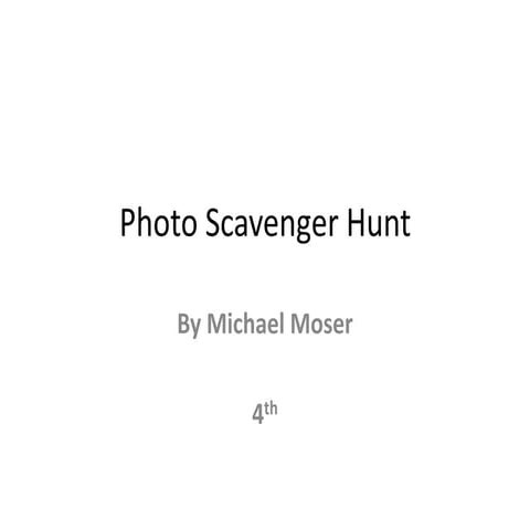 Photo scavenger hunt project | PPTX