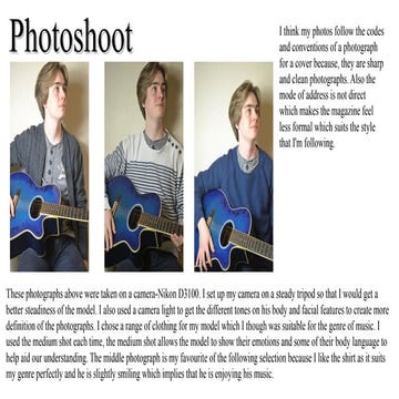 Photoshoot analysis henry | ODP | Photography | Arts and Crafts