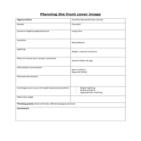 Photo shoot document | PDF