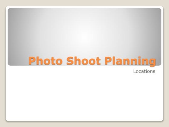Photoshootplan | PPT