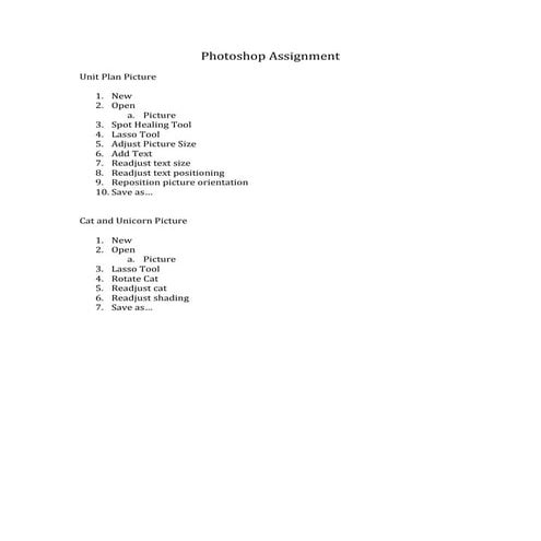 Photoshop assignment | DOCX