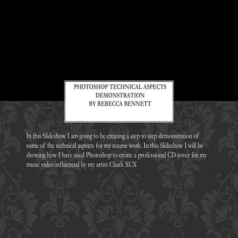 photoshop technical aspects demonstration | PPTX