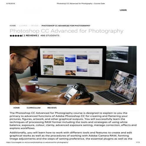 Photoshop CC Advanced for Photography - Course Gate | PDF