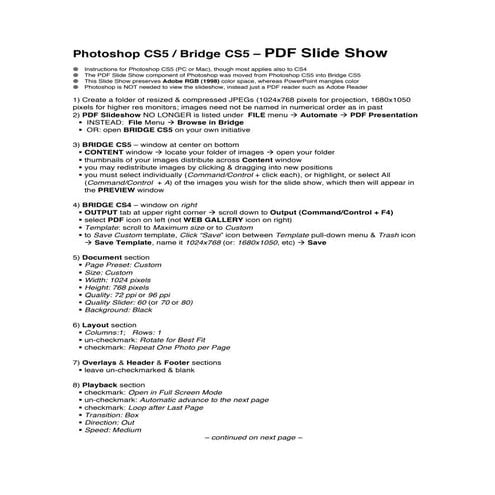 Photoshop cs5 slideshow | PDF