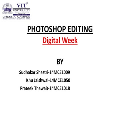 Photoshop editing | PPT