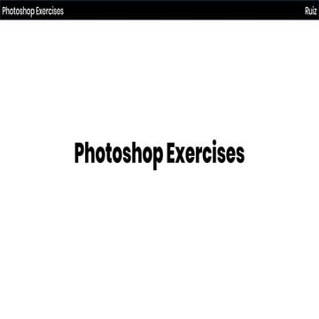 Photoshop exercises | PDF