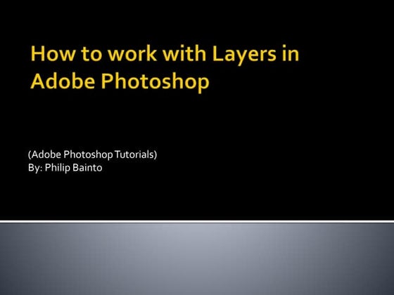 Presentation on Adobe Photoshop | PPT