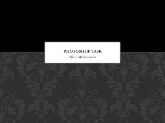 Photoshop task | PPT