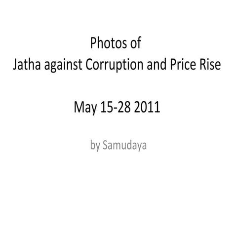 Photos jatha against corruption and price rise may 15 28 | PPT
