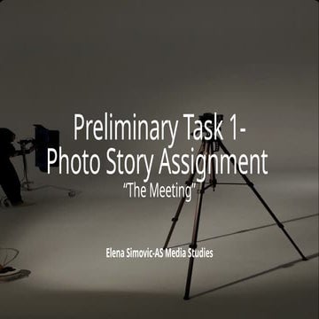 Preliminary task Photo story AS level media studies | PPTX
