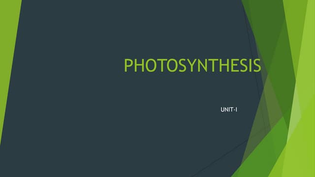 Photosynthesis | PPTX