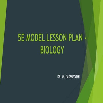 5 E Model lesson plan in biology | PPTX