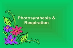 Energy and photosynthesis | PPT