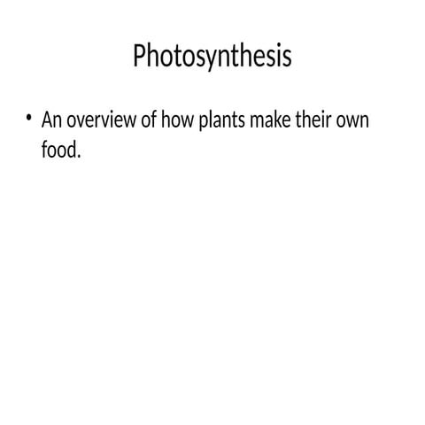 The importance of photosynthesis in the ecosystem | PPTX
