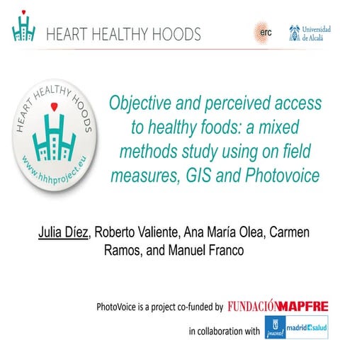 Objective and Perceived Access to Healthy Foods: a Mixed Methods Study ...