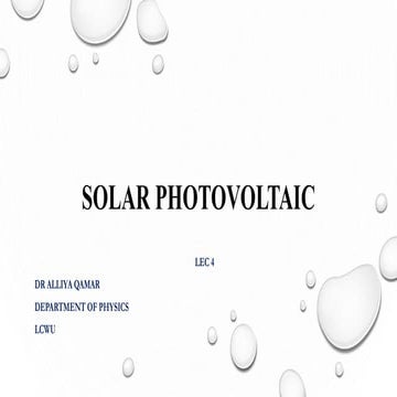 Photovoltic- First Generation.PDF SOLAR CELLS | PDF