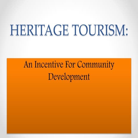 An Incentive for Community Development | PPT