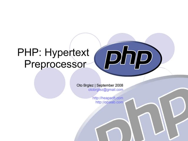 Php Hypertext Preprocessor Introduction Ppt 6814
