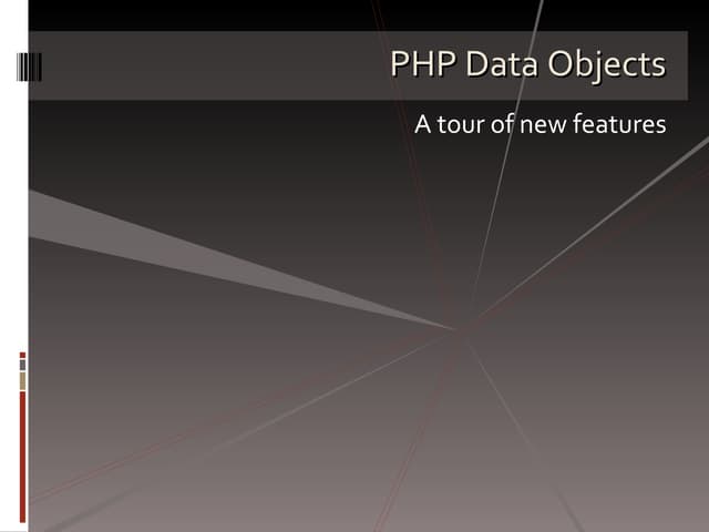 Php Data Objects Ppt
