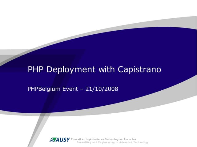 PHP Deployment With Capistrano | PPT PHP Deployment With Capistrano | PPT