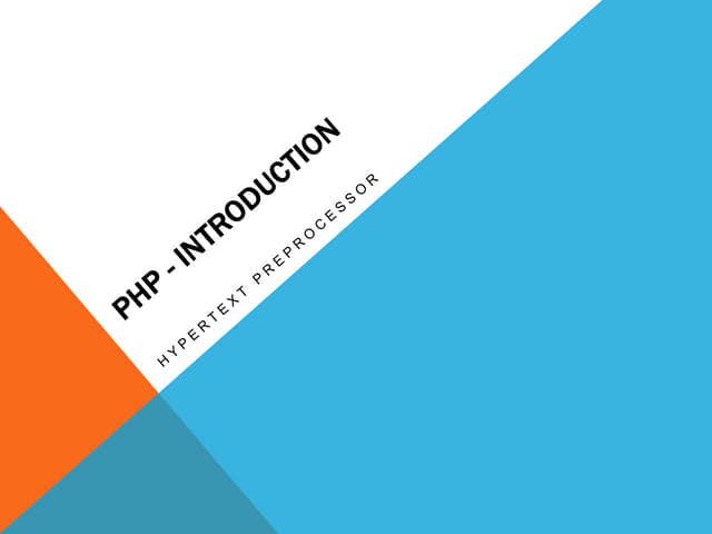 Php Introduction Pptx