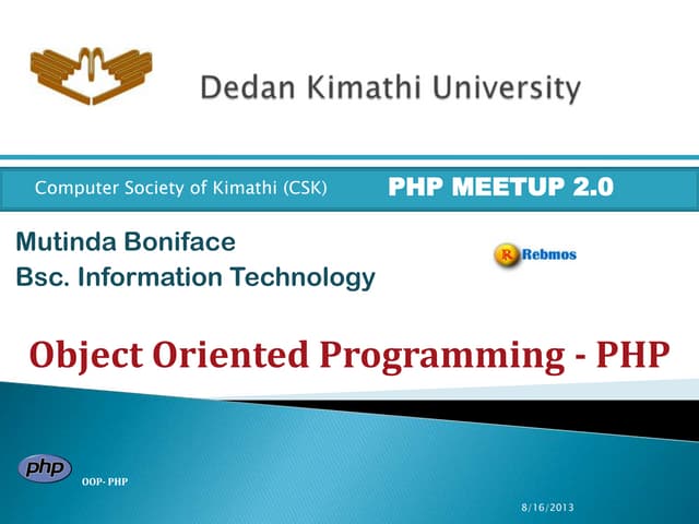 Php Oop Presentation Pptx Programming Languages Computing 5657