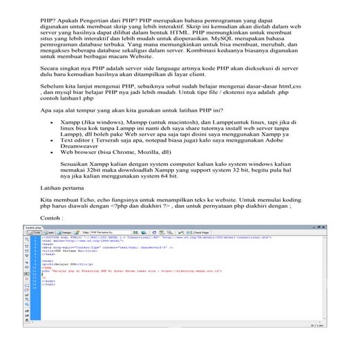 Pemograman PHP Dasar | PDF