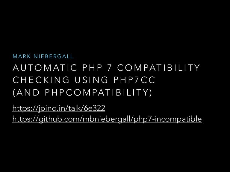 Automatic Php 7 Compatibility Checking Using Php7cc And Phpcompatibi 3619