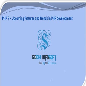PHP 9 – Upcoming features and trends in PHP development.pptx