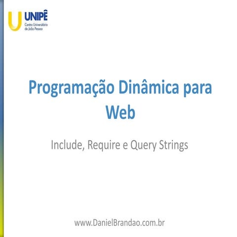 Php Aula 06 Include Require E Querystring Ppt 