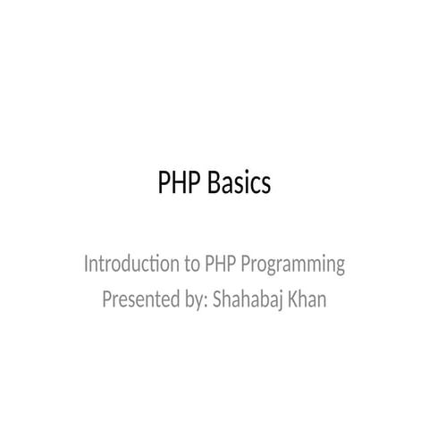 php basics0203233323333333333333333333333333 | PPTX