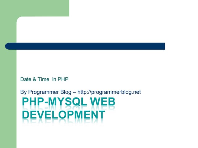 Php Date And Time Functions Ppt 7681