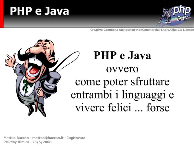 Phpday 2009 Php E Java Ppt 2447
