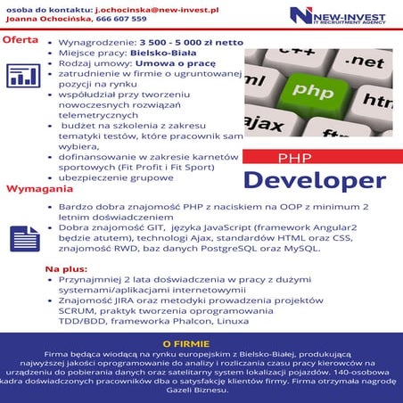 Php developer bielsko biała | PDF | Computing | Technology & Computing