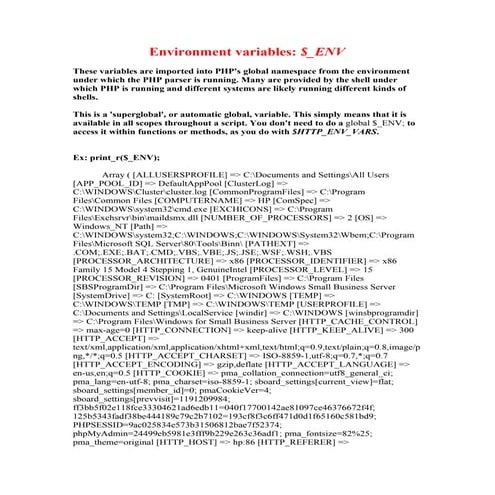 Php Env Var | DOC