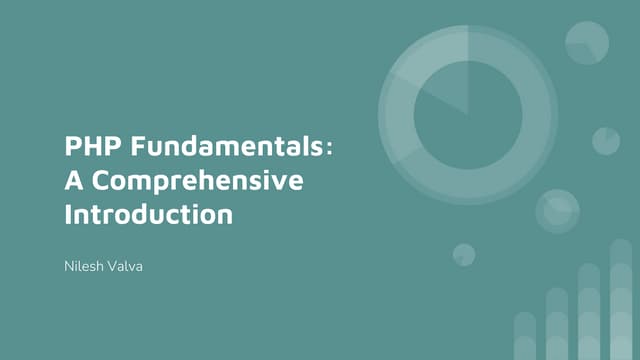 PHP Fundamentals: A Comprehensive Introduction | PPT PHP Fundamentals: A Comprehensive Introduction | PPT