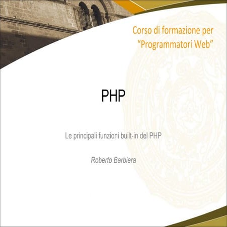 Php Funzioni Built In Barbiera 97 | PPT | Programming Languages | Computing