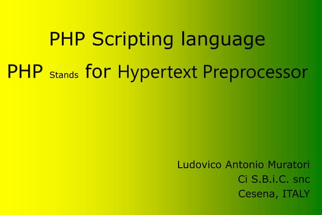 Php introduction | PPT Php introduction | PPT