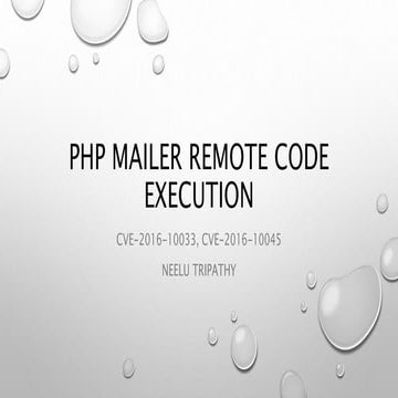 Php Mailer Remote Code Execution Ppt