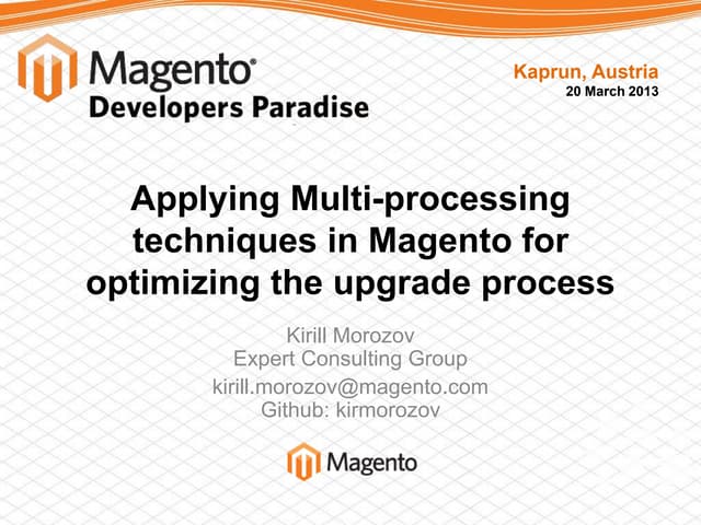 Applying Multi Processing Techniques In Magento For Upgrade