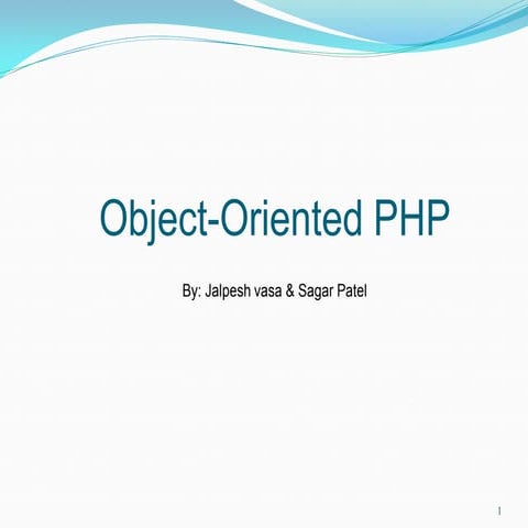 Object Oriented Php Part 1 Ppt
