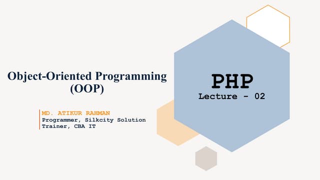 PHP OOP Lecture - 02.pptx PHP OOP Lecture - 02.pptx