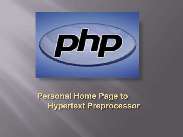 Php Presentation Com 585 Ppt 4075