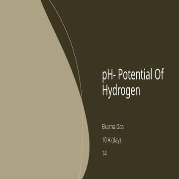 ph potential of hydrogen ppt project for icse | PPTX