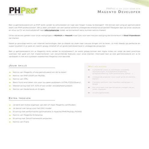 Ph pro vacature-magentodeveloper_nl | PDF