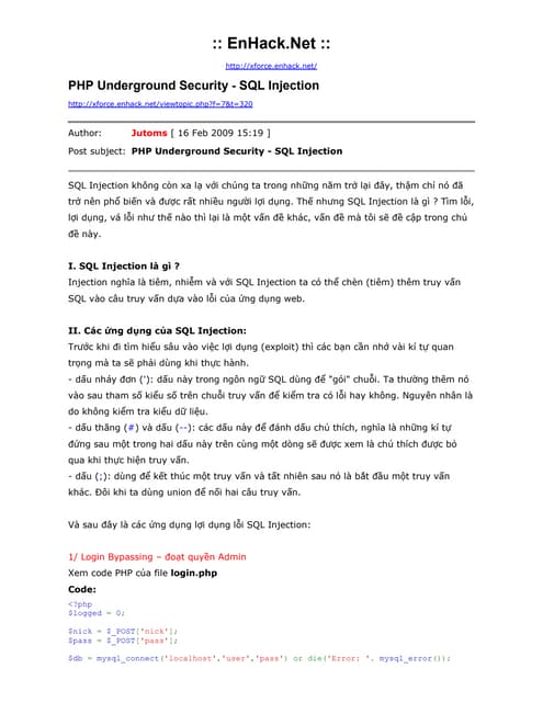 Php Security Sql Injection Pdf 3703
