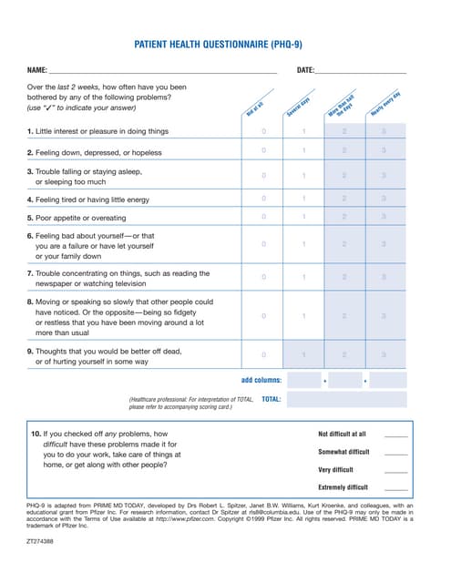 Combined PHQ9 and GAD7 (17 items) | PDF
